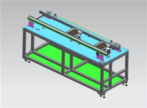 带阻挡机构 宽度可调双列输送带3D模型下载 三维模型 STEP模型 制造云 产品模型