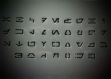 Didacut Aurebesh Alphabet Stencil Mylar Sheet 190 Micron Etsy