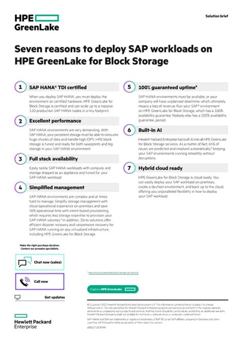 Seven Reasons To Deploy Sap Workloads On Hpe Greenlake For Block Storage