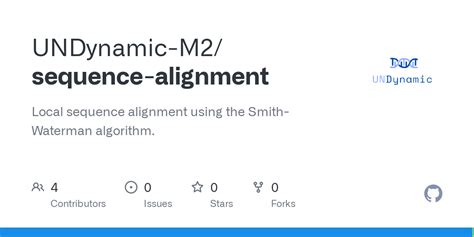 Github Undynamic M2sequence Alignment Local Sequence Alignment Using The Smith Waterman