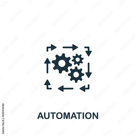 Automation Icon Monochrome Simple Industry 4 0 Icon For Templates Web Design And Infographics