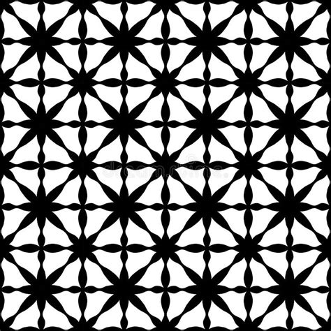 Vector Modern Seamless Geometry Pattern Floral Grid Black And White