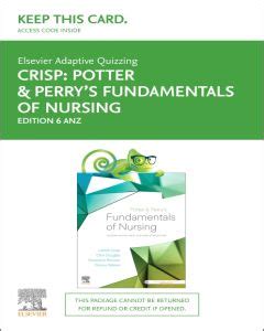 Elsevier Adaptive Quizzing For Potter Perrys Th Edition Plowman Evan ISBN