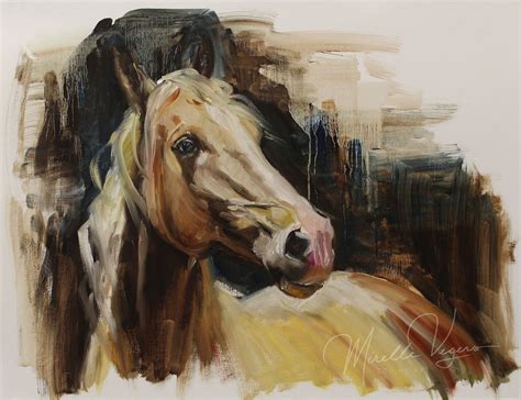 Palomino Horse Portrait Oil Painting