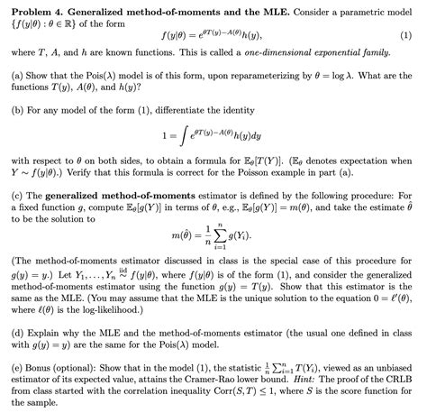 Solved Problem 4 Generalized Method Of Moments And The