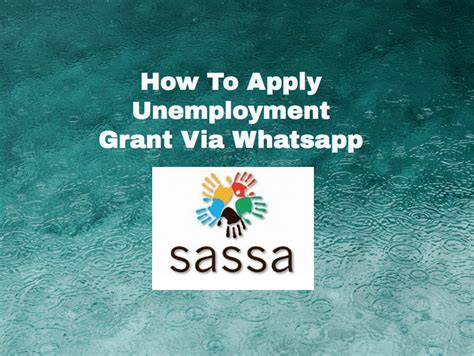 How To Apply Unemployment Grant Via Whatsapp Sassa Grant 2025