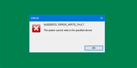 Fix Error Write Fault Code 0x0000001d On Windows 10 Artofit