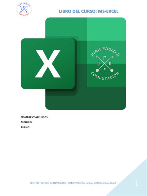 Libro De Excel Juan Pablo Ii 5 1 Copia Pdf Botón Computación Microsoft Excel