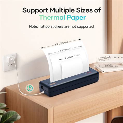 Portable Wireless Printer With Thermal A4 Paper Idprt Mt890 Hprtshop