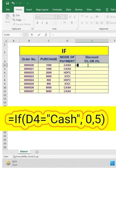 Excel If Function In Excel Excel Shortcut Key Excel Formula Shorts Excel Exceltutorial