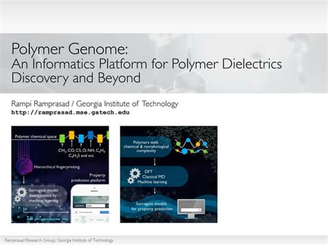 Polymer Genome An Informatics Platform For Polymer Dielectrics