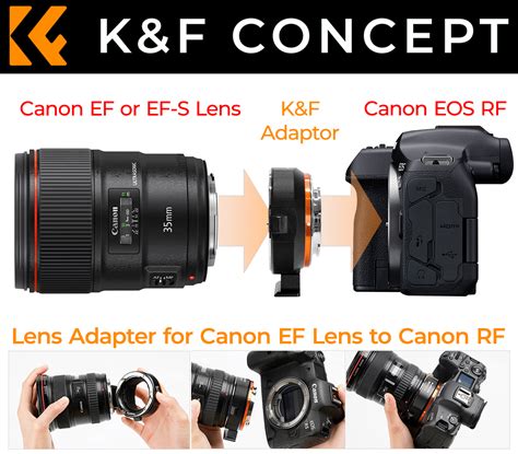 K F Concept Lens Adapter For Canon EF Lens To EOS RF Mount