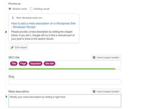 How To Add A Meta Description On A Wordpress Site Developer Rocket