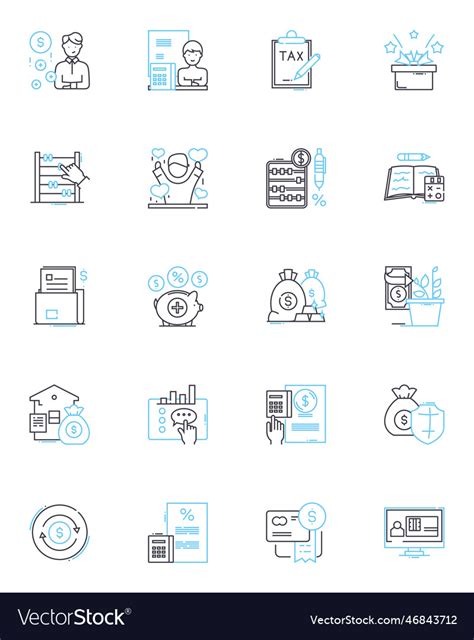 Agile Method Linear Icons Set Iterative Scrum Vector Image