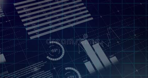 Image Of Scope Scanning Over Data Processing Stock Illustration
