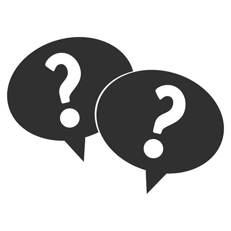 Premium Vector Icon Question Mark Speech Bubble On White Background