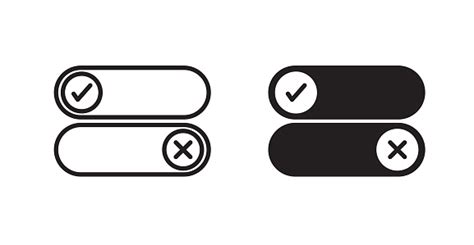 Boolean Icons Flat And Linear Vector Illustration Stock Illustration