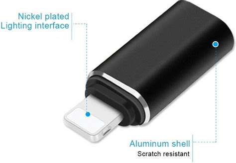 Usb C Naar Lightning Adapter Mini Adapter Usb C To Lightning Zwart Bol Com