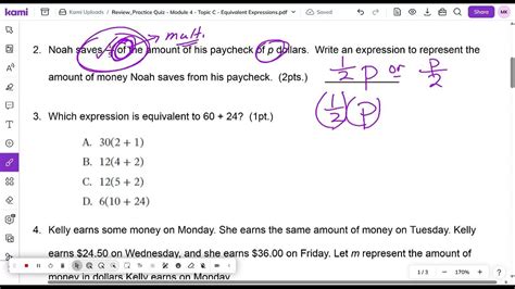 Review Packet Video Module 4 Topic C Youtube