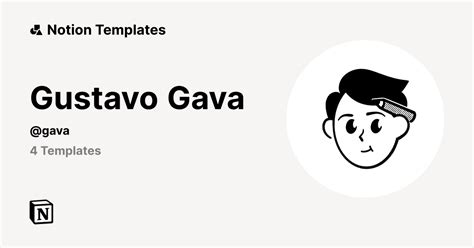 Gustavo Gava Template Creator Notion Marketplace