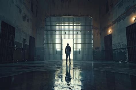 Prisoner Released From Prison Greeting Freedom Premium Ai Generated Image