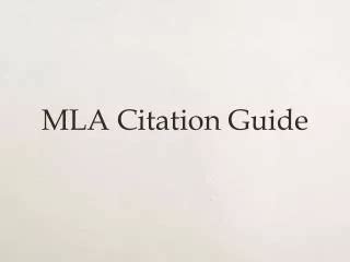 PPT MLA CITATION EXAMPLES PowerPoint Presentation Free Download ID