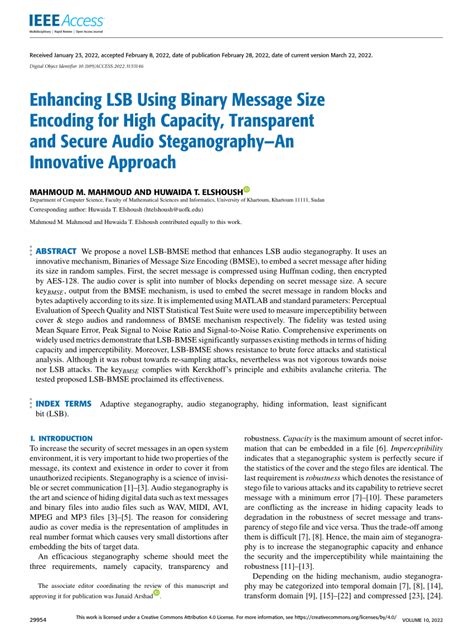Pdf Enhancing Lsb Using Binary Message Size Encoding For High