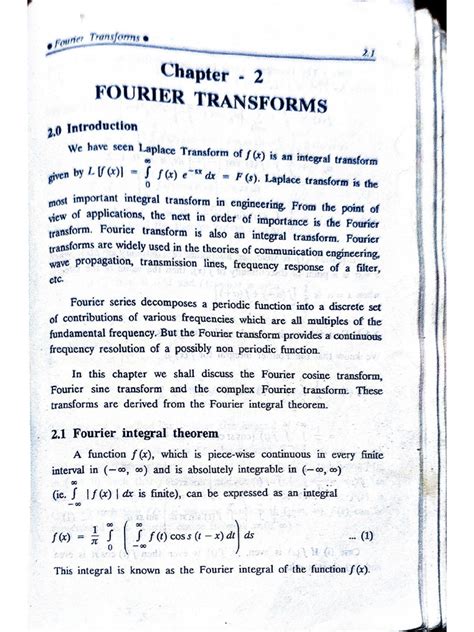 Unit 4 Fourier Transform Pdf