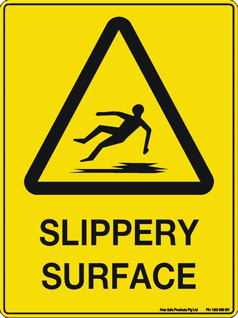 Caution Sign Slippery Surface