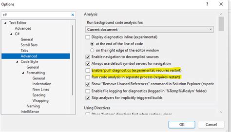C How Do I Disable All Roslyn Code Analyzers Stack Overflow