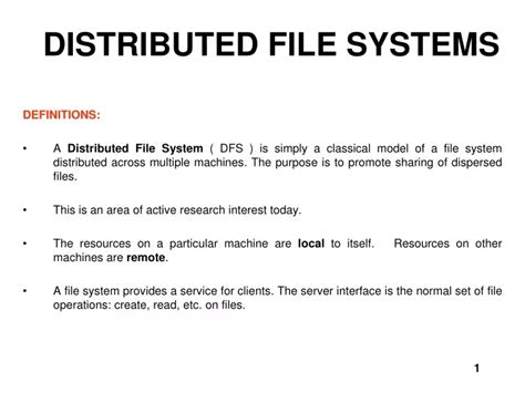 Ppt Distributed File Systems Powerpoint Presentation Free Download