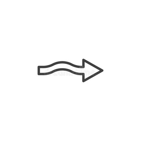 Flowing Arrow Line Icon Stock Illustration Illustration Of Line