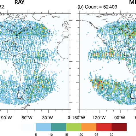 Number Densities Of Quality Controlled Goes 16 Amv Observations