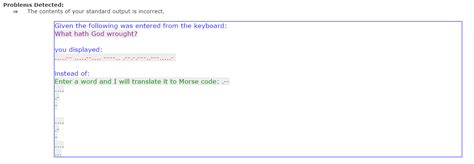 Solved 10 17 Morse Code Converter C Please Fix My
