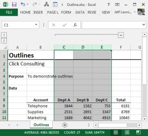 Outline Groups Excel University