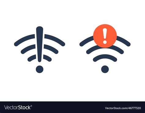 Wifi Bad Connection Problem Icon Lost Network Vector Image