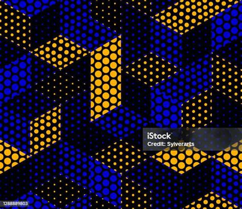 점원 원색 등색 기하학적 패턴 점 3d 큐브 벡터 타일링 배경 건축 및 구조 벽지 디자인 0명에 대한 스톡 벡터 아트 및 기타 이미지 Istock