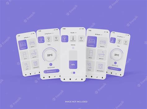 Premium Psd Customizable Mockup With Separated Mobile Phone Screens For Ui Ux App Presentation