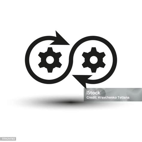 개발 아이콘입니다 화살표 비즈니스 개념이 있는 톱니바퀴 벡터 그림입니다 주당순이익 10 수술에 대한 스톡 벡터 아트 및 기타 이미지 Istock
