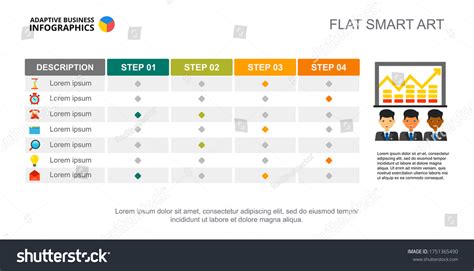 Four Step Creative Chart Table Process Stock Illustration 1751365490 Shutterstock