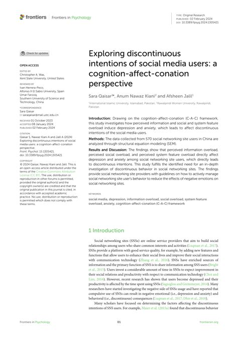 Pdf Exploring Discontinuous Intentions Of Social Media Users A