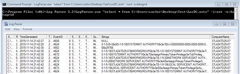 Mash That Key Crafting Queries And Extracting Data From Event Logs Using Microsoft Log Parser