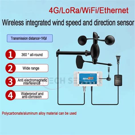 Port Wind Speed Measurement Wireless Transmission Integrated Wind Speed And Direction Sensor