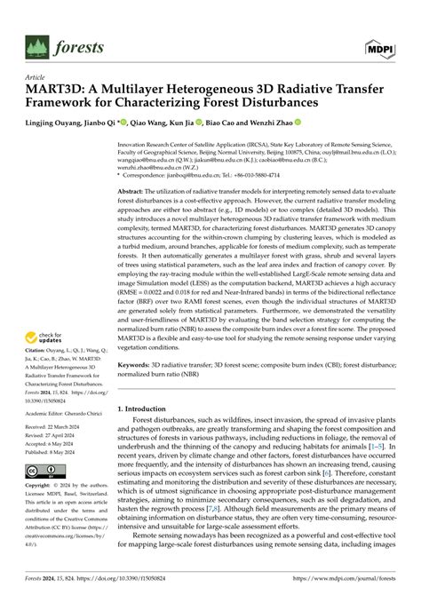 Pdf Mart3d A Multilayer Heterogeneous 3d Radiative Transfer