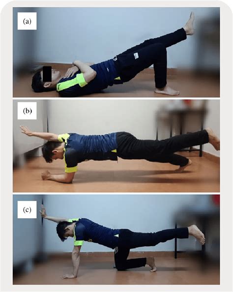 Trunk Stabilization Exercises A Back Bridge B Front Plank C