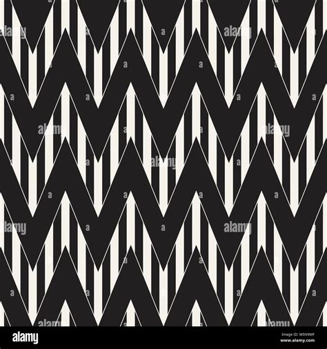 Vector Seamless Zigzag Line Pattern Abstract Stylish Geometric