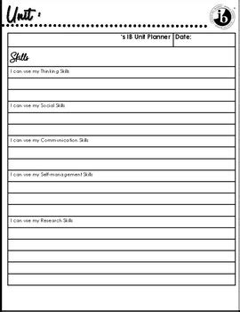 IB Babe Unit Planner By Homegrown Inquirer TPT