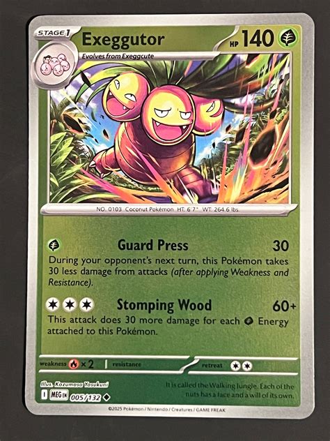 005132 Exeggutor Pokémon Mega Evolution Base Uncommon Reverse Jarvvos