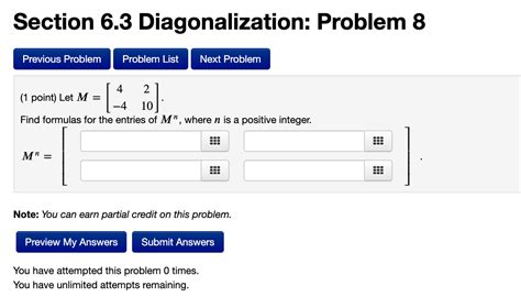 solved section 6 3 diagonalization problem 8 previous