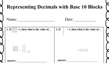Base 10 To Represent Decimal Numbers By Teacher Brandi Tells All